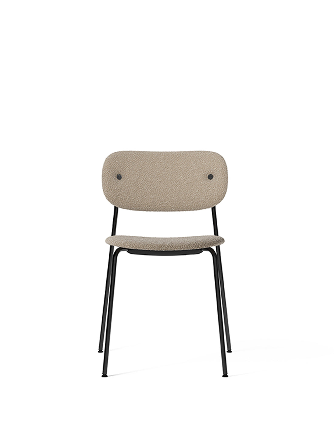 Co Dining Chair, fully upholstered, Black Steel frame | Audo Cph